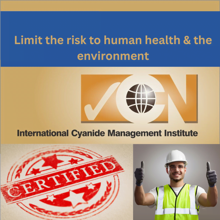 International Cyanide Management Institute Certificate - Crownsbg